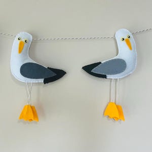 Hand Sewn Seagull Garland, Cheeky Bird Decor - Etsy