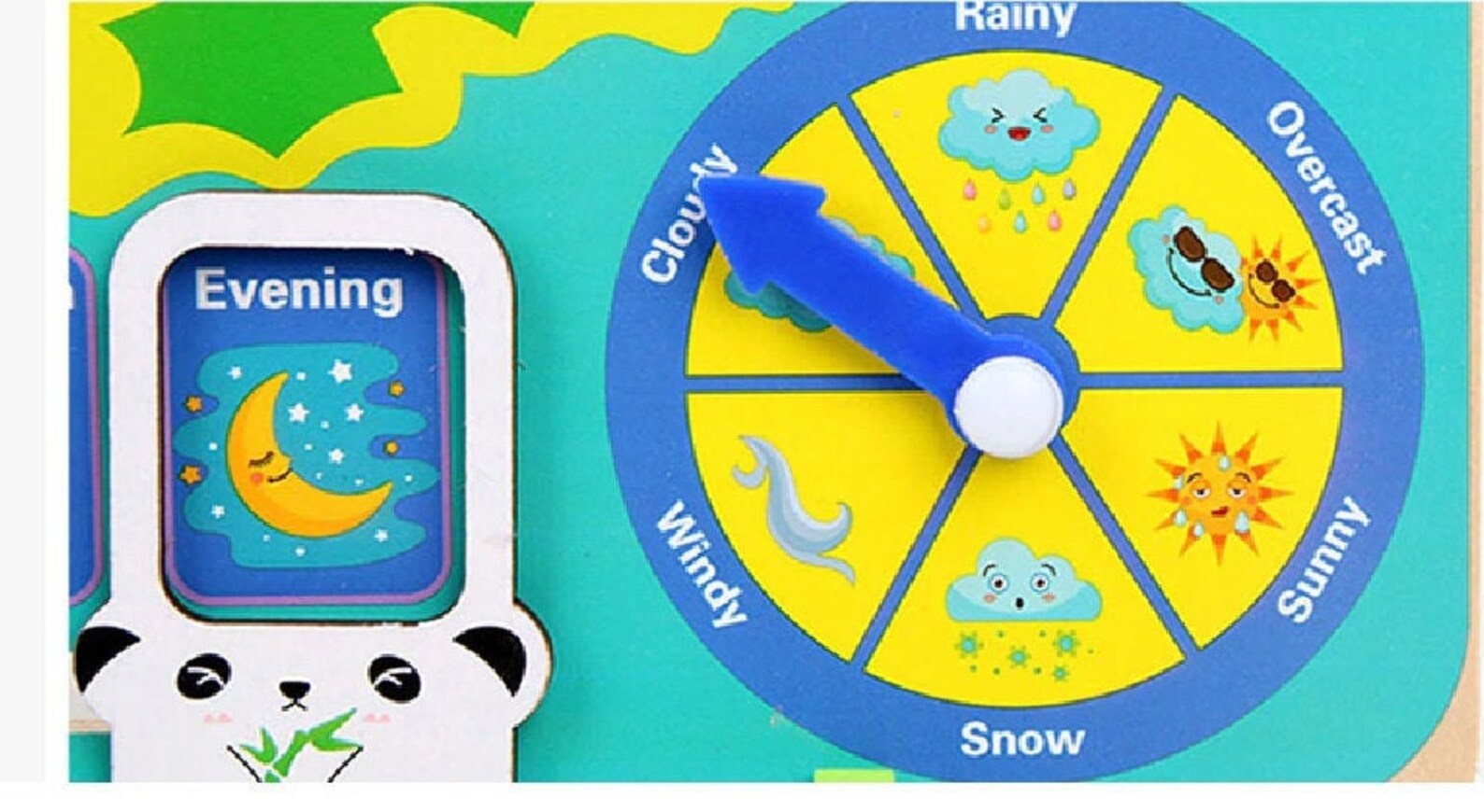 Montessori Wooden Toys Baby Weather Season Calendar Clock Time | Etsy