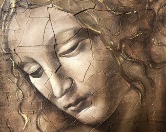 Leonardo Da Vinci La Scapigliata, Head of A Young Woman With Tousled Hair, High Quality Hand ...