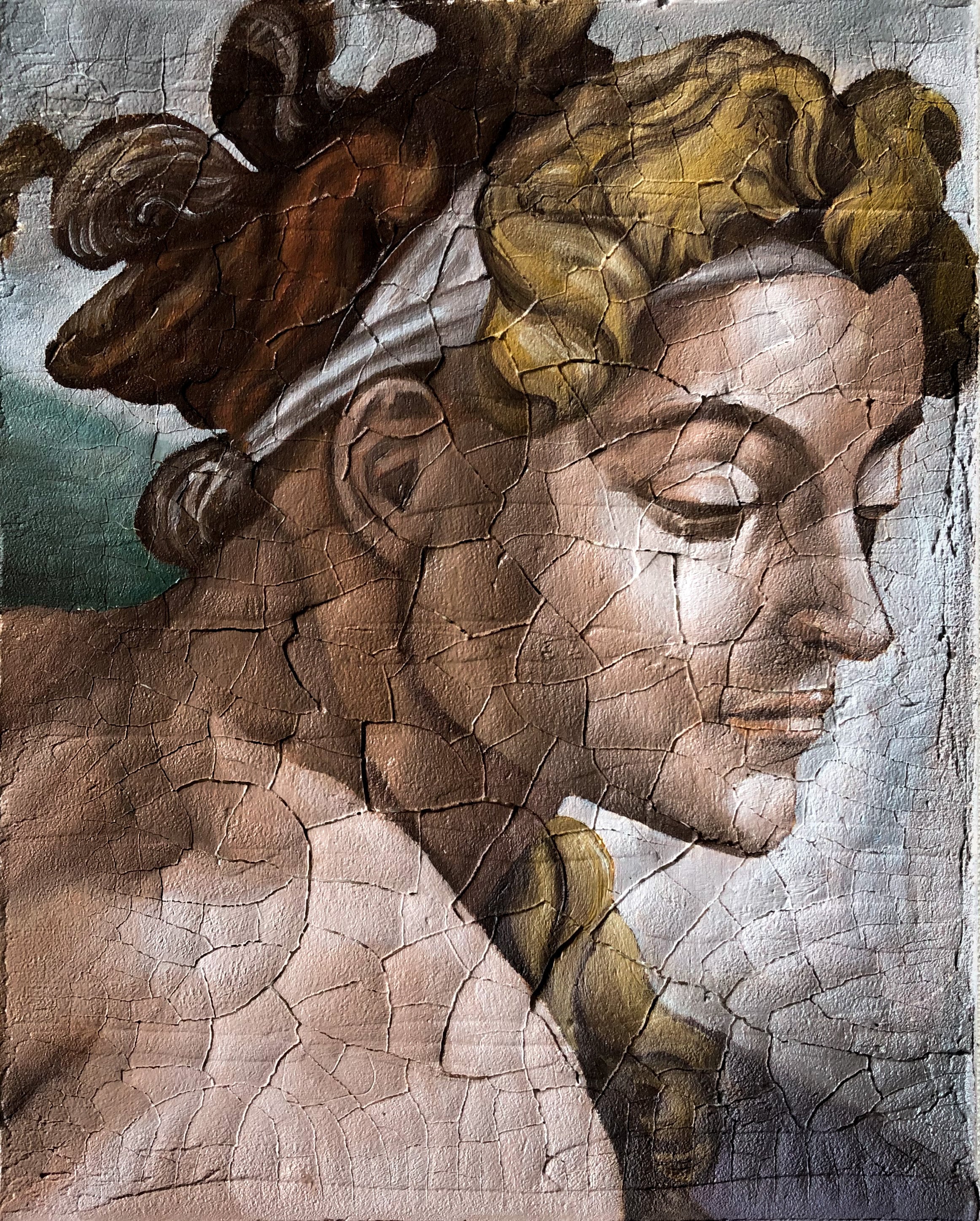 Detailed Reproduction of "the Ignudi of Michelangelo's Sistine Chapel ...