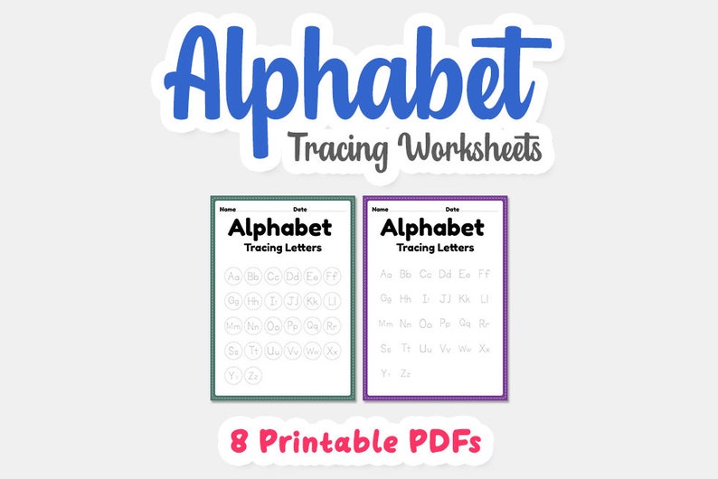 Alphabet Worksheet, Tracing Uppercase and Lowercase Letters for ...