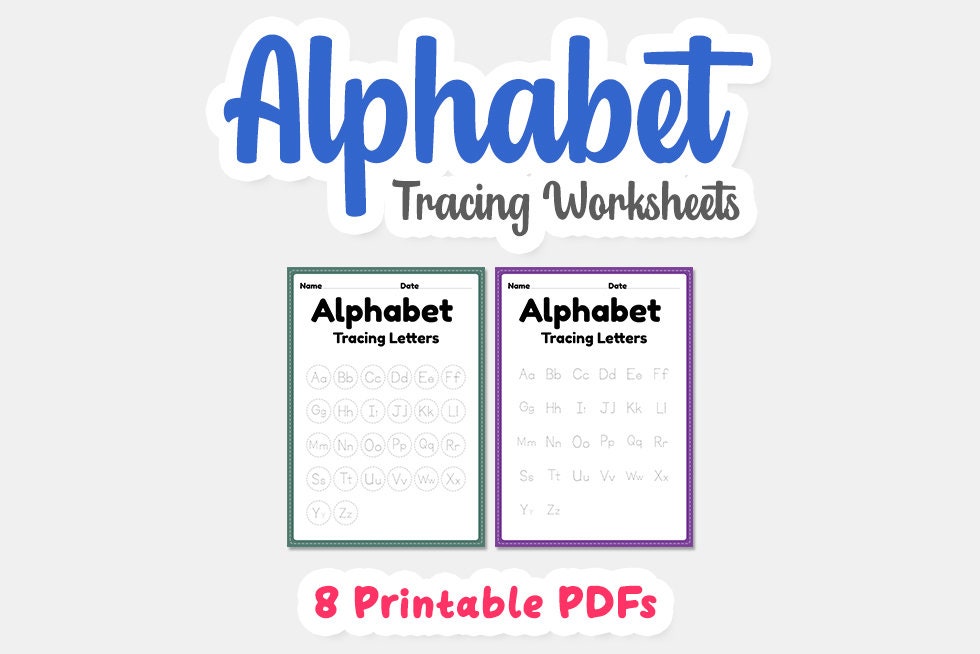 Alphabet Worksheet, Tracing Uppercase and Lowercase Letters for ...