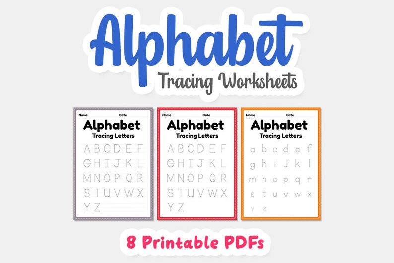 Alphabet Worksheet, Tracing Uppercase and Lowercase Letters for ...