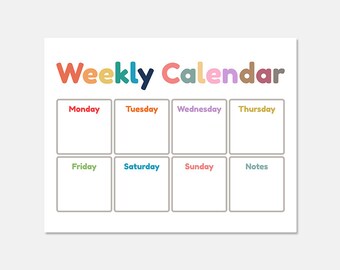 Montessori Weekly Planner - Etsy