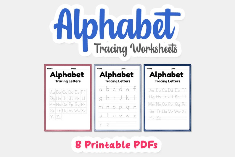 Alphabet Worksheet, Tracing Uppercase and Lowercase Letters for ...