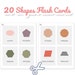 Shapes Flash Cards for Kids, Geometric Shapes for Kindergarten ...