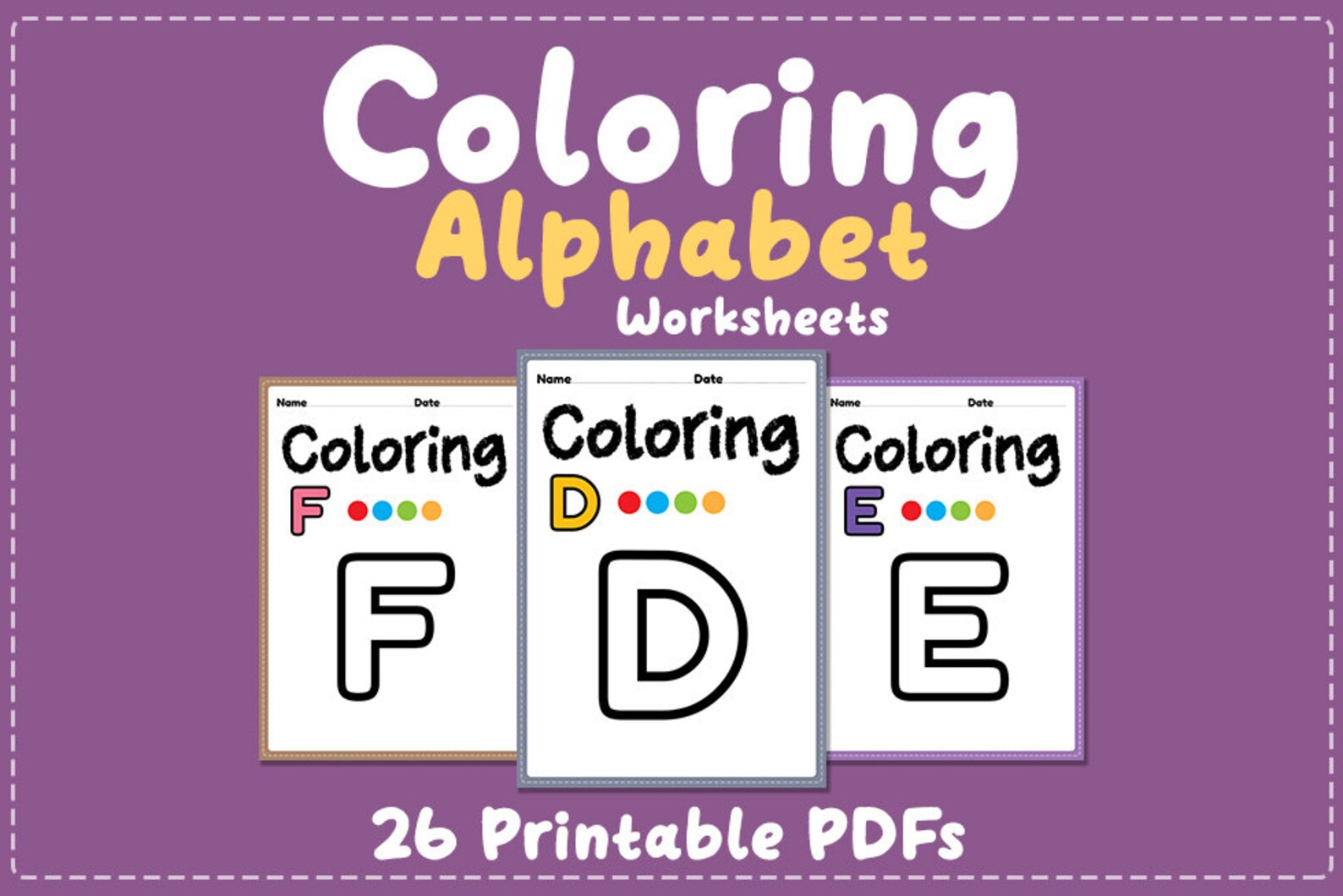 Alphabet Letter Coloring Page for Preschool, Kindergarten & Montessori ...