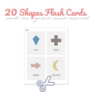 Shapes Flash Cards for Kids, Geometric Shapes for Kindergarten ...