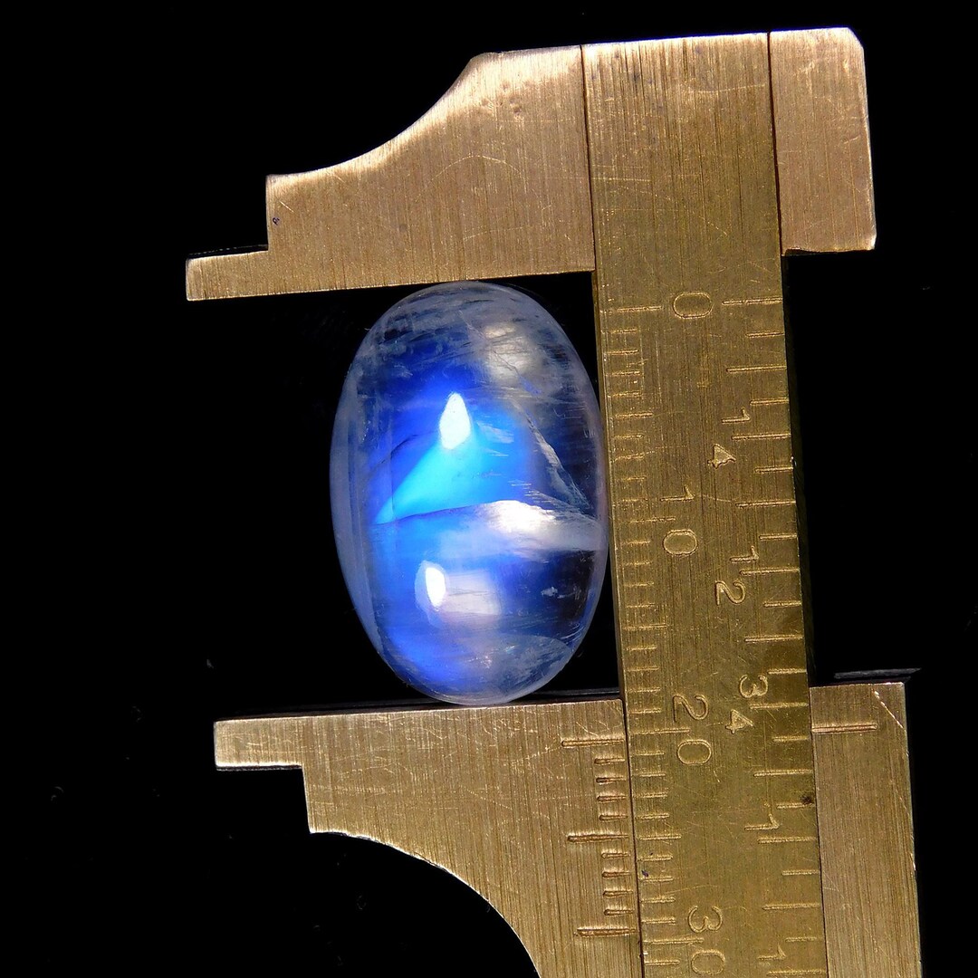 Aaa++top Unique Rare and Clean Blue Flashy Rainbow Moonstone Cabochon ...