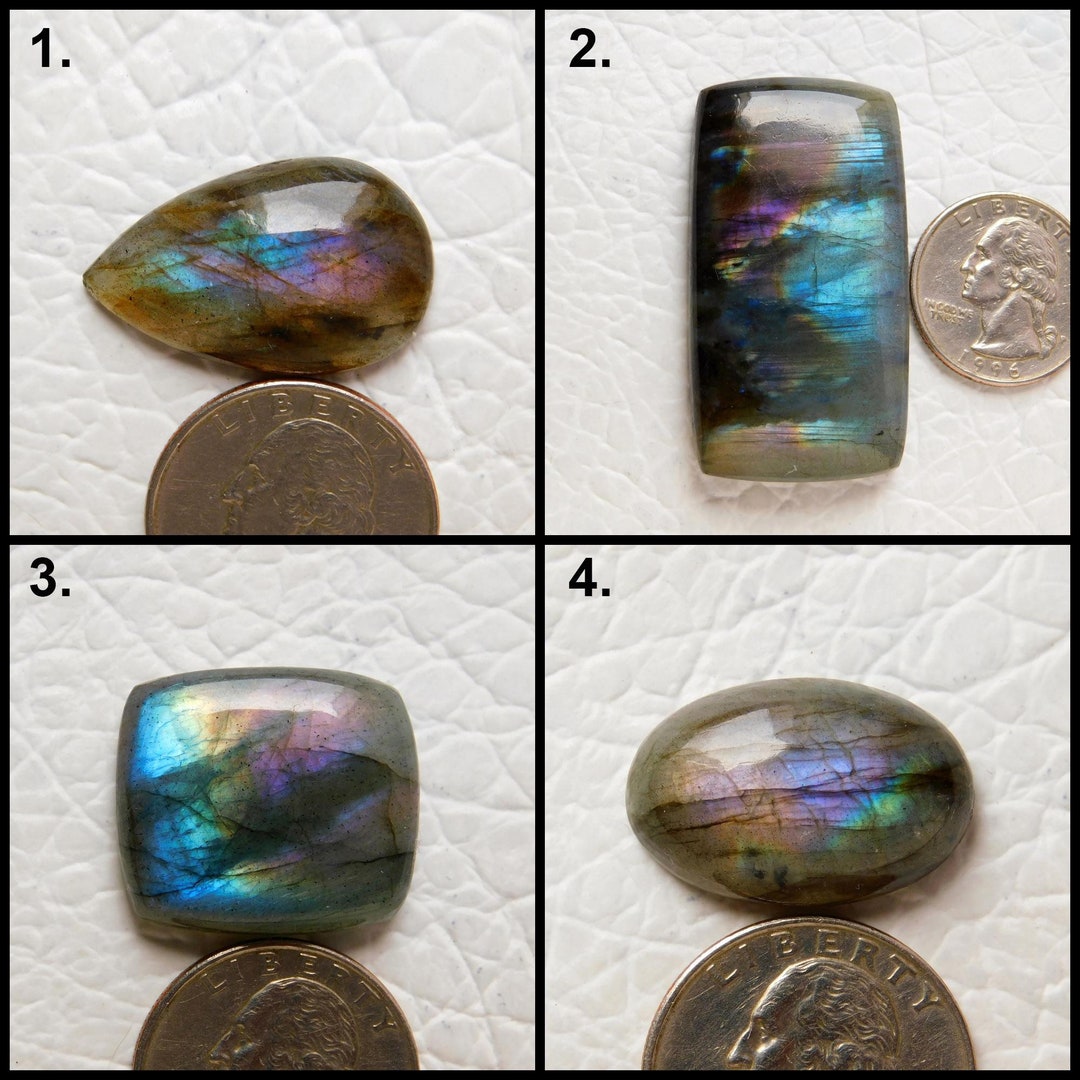 Beautiful Unique Multi Rare Purple Fire Labradorite Cabochon - Etsy