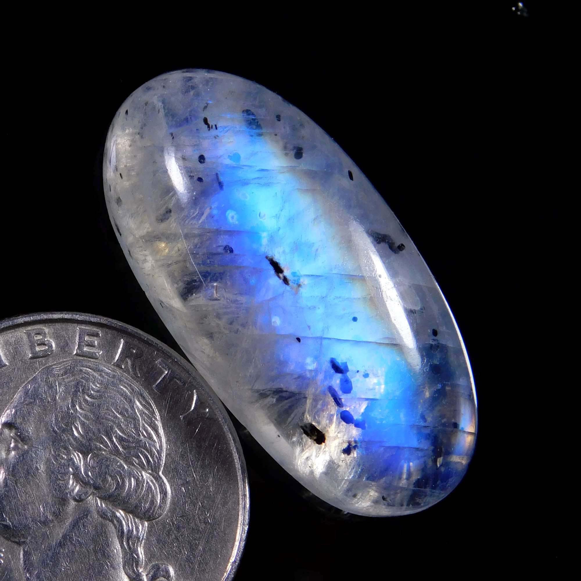 Aaatop Unique Rare Blue Fire Rainbow Moonstone Cabochon - Etsy