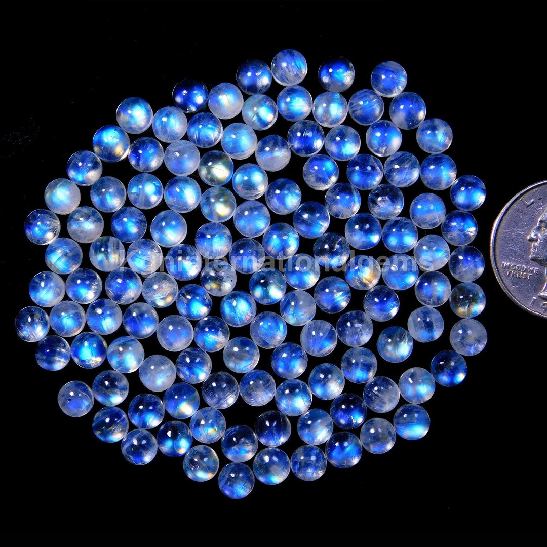 Top Quality Rainbow Moonstone Deep Blue Flashy Moonstone - Etsy