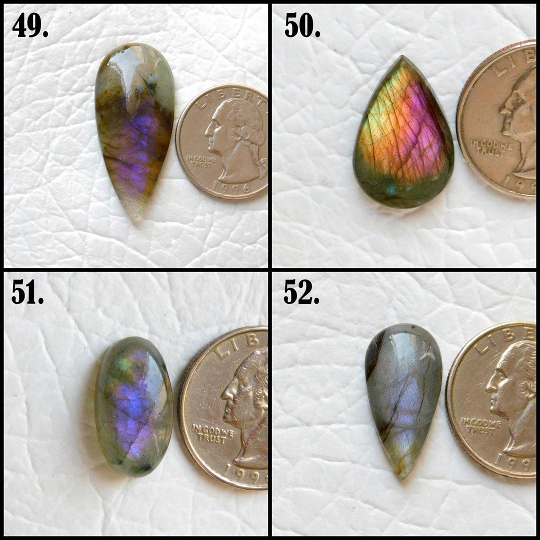 Beautiful Unique Multi Rare Purple Fire Labradorite Cabochon Gemstone ...