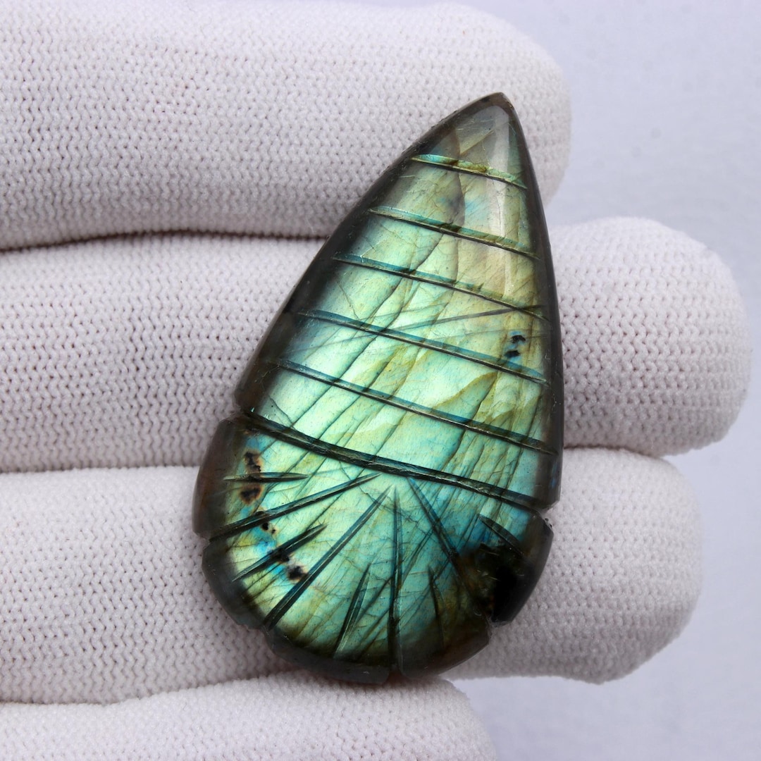 Likable Carving Natural Labradorite Cabochon, 100%natural Hand Carved ...