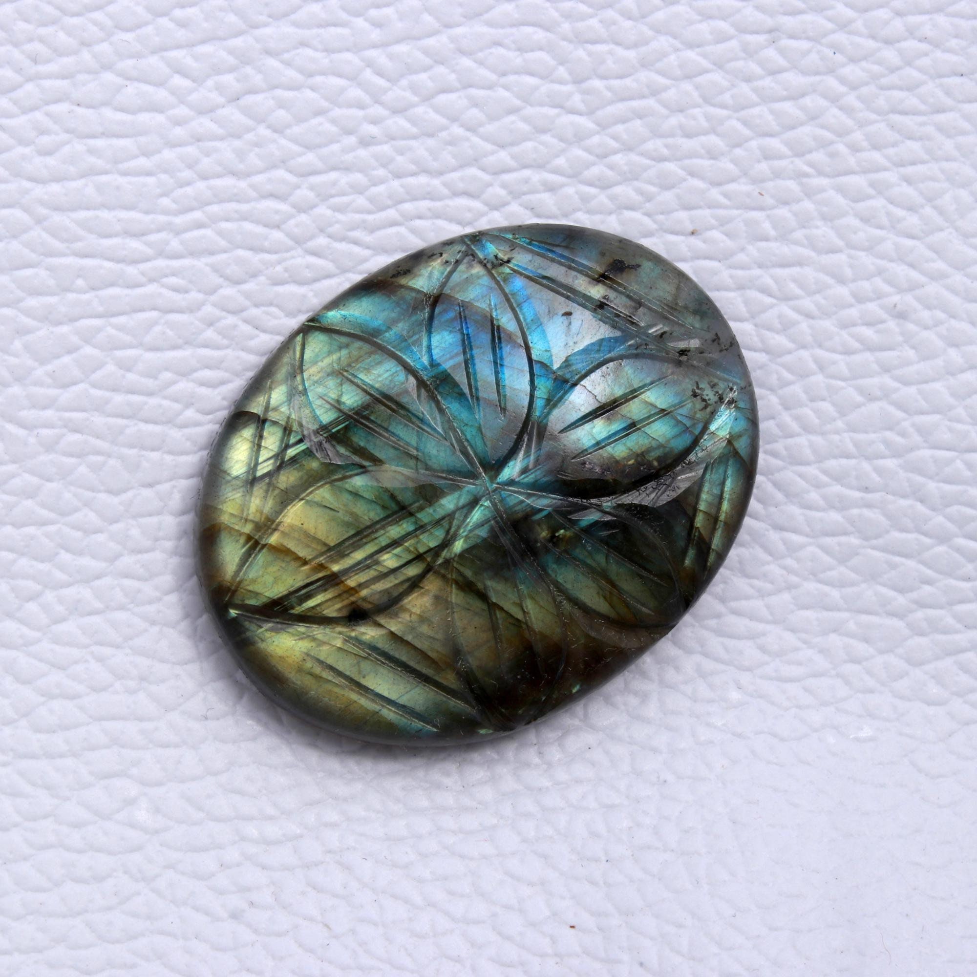 Likable Carving Natural Labradorite Cabochon 100% Natural - Etsy