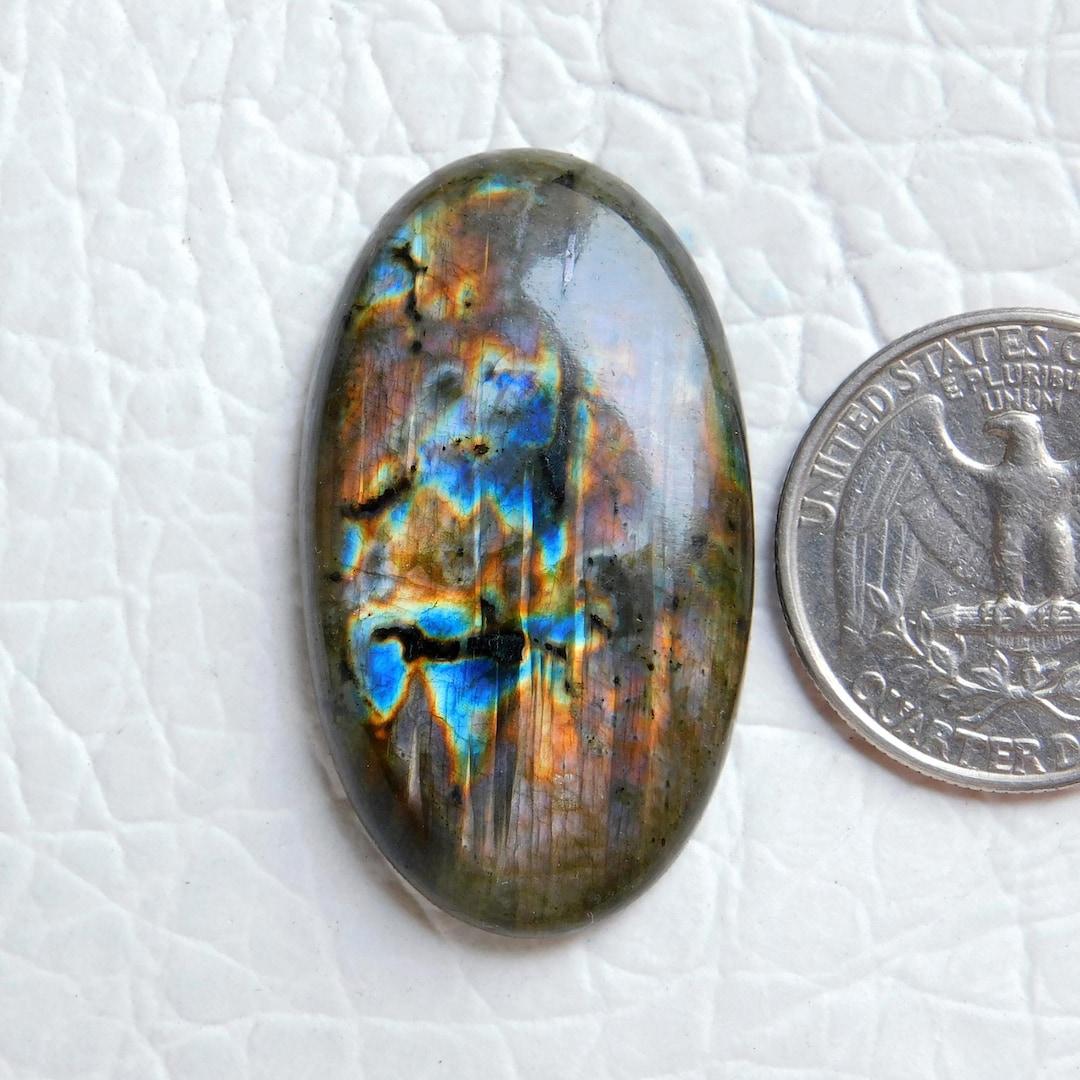 Incredibile cabochon di labradorite fuoco multi viola, pietra per la ...