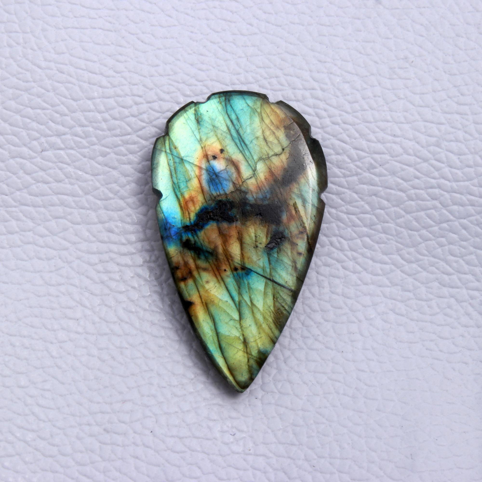 Likable Carving Natural Labradorite Cabochon 100%natural Hand - Etsy