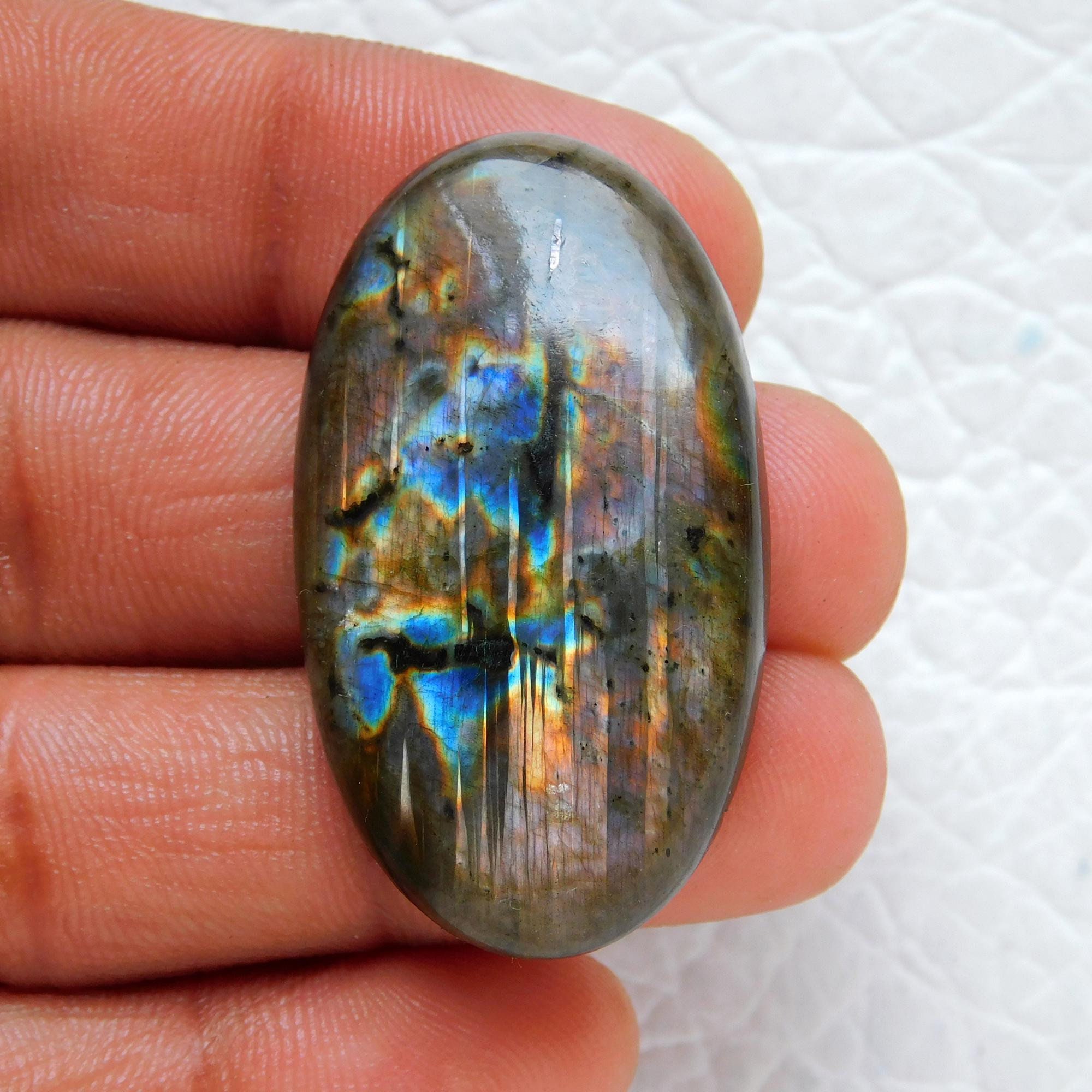 Incredibile cabochon di labradorite fuoco multi viola, pietra per la ...