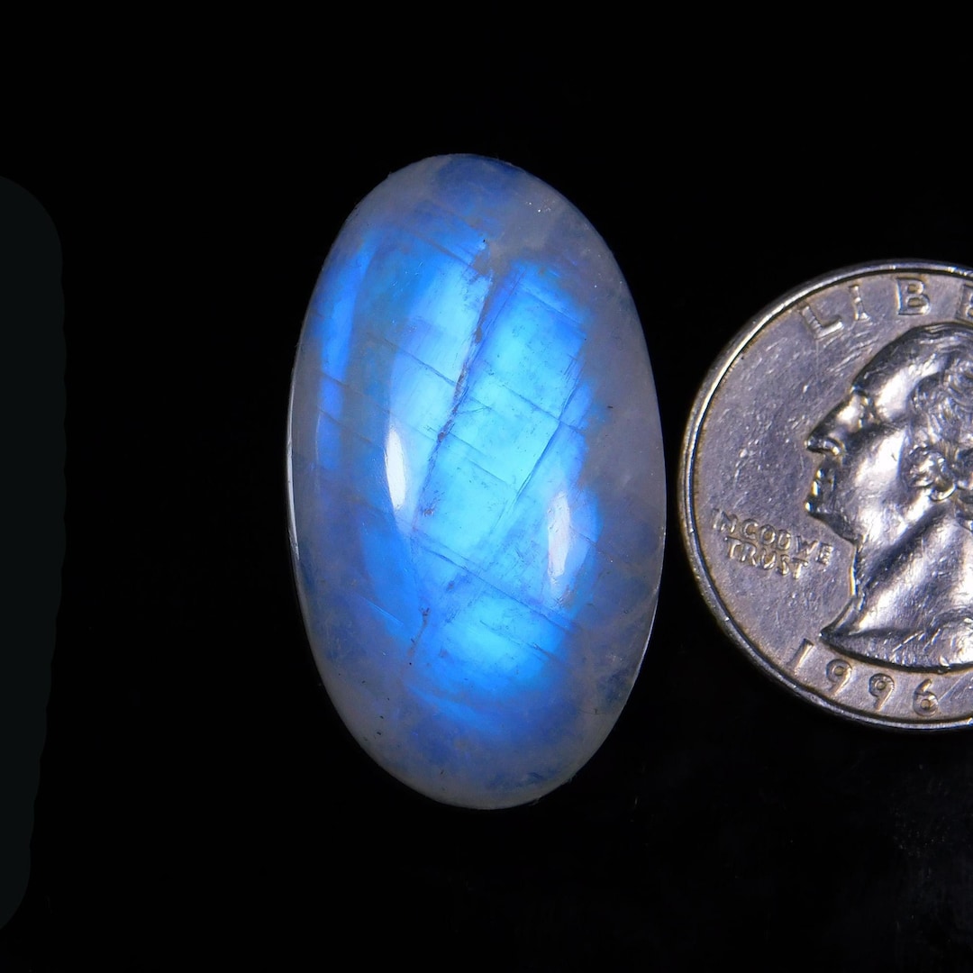 Rainbow Moonstone AAA+++ Quality Gemstone High Quality Moonstone Big Size Stone 32x19mm 47carat ...