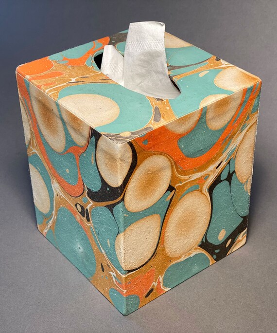 Handmade Tissue Box Cover With Unique Paper. Made to Order | Etsy