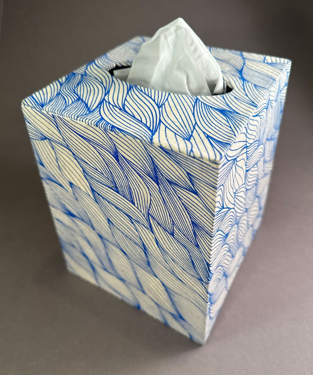 Handmade Tissue Box Cover With Unique Paper. Made to Order - Etsy