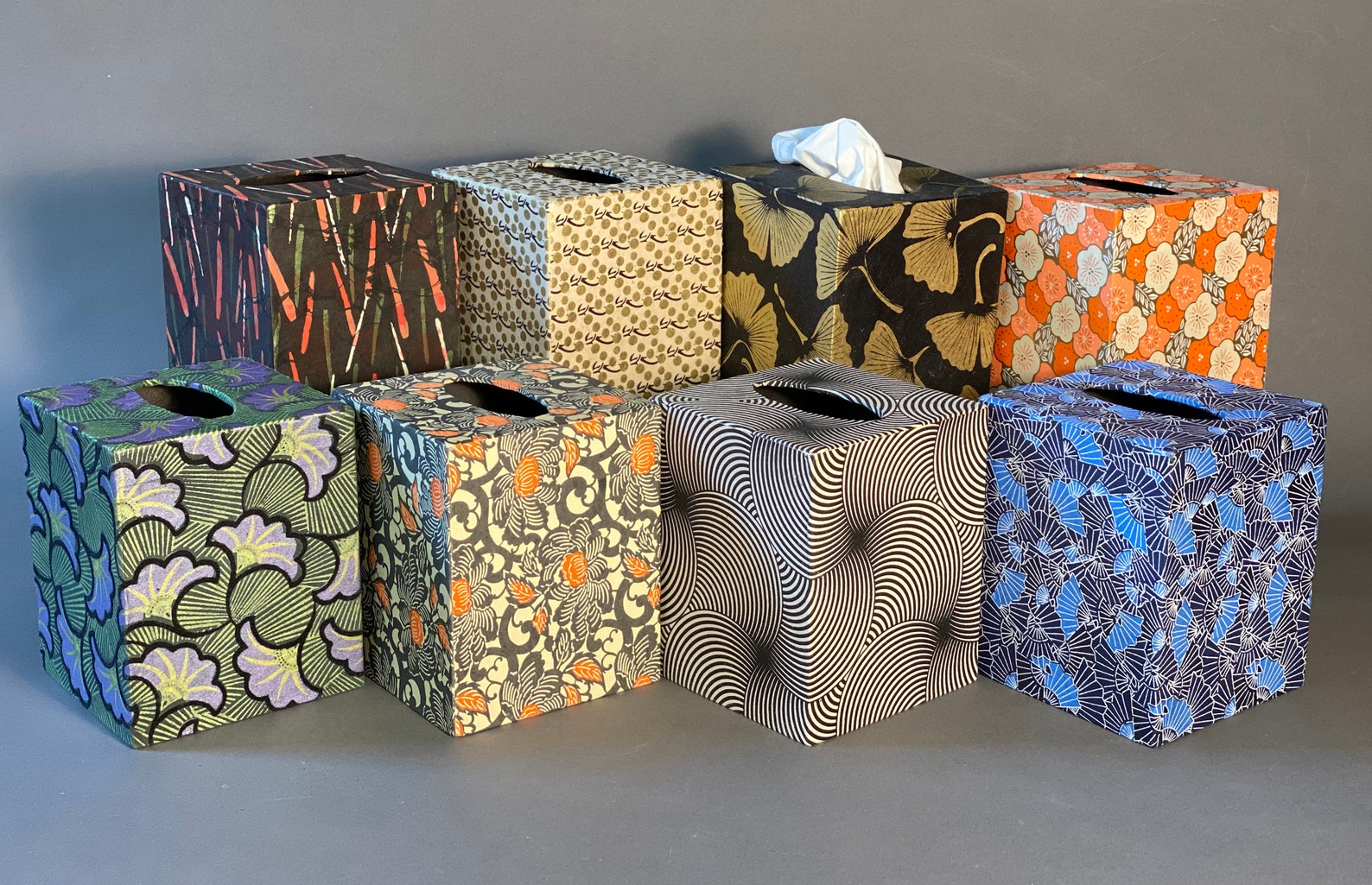 Handmade Tissue Box Cover With Unique Paper. Made to Order - Etsy