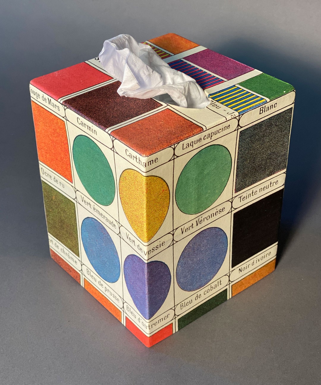Handmade Tissue Box Cover With Unique Paper. Made to Order - Etsy