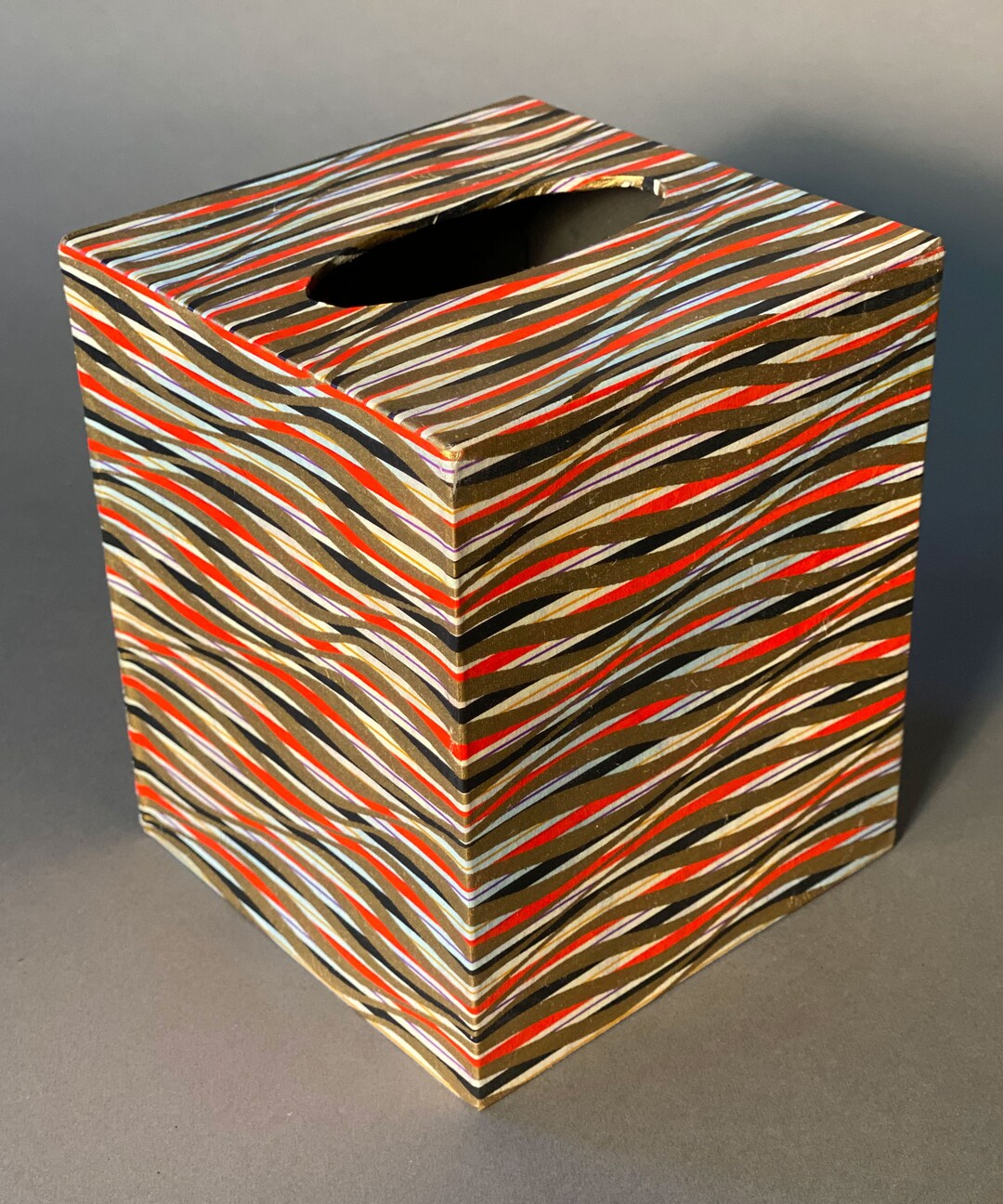 Handmade Tissue Box Cover With Unique Paper. Made to Order - Etsy