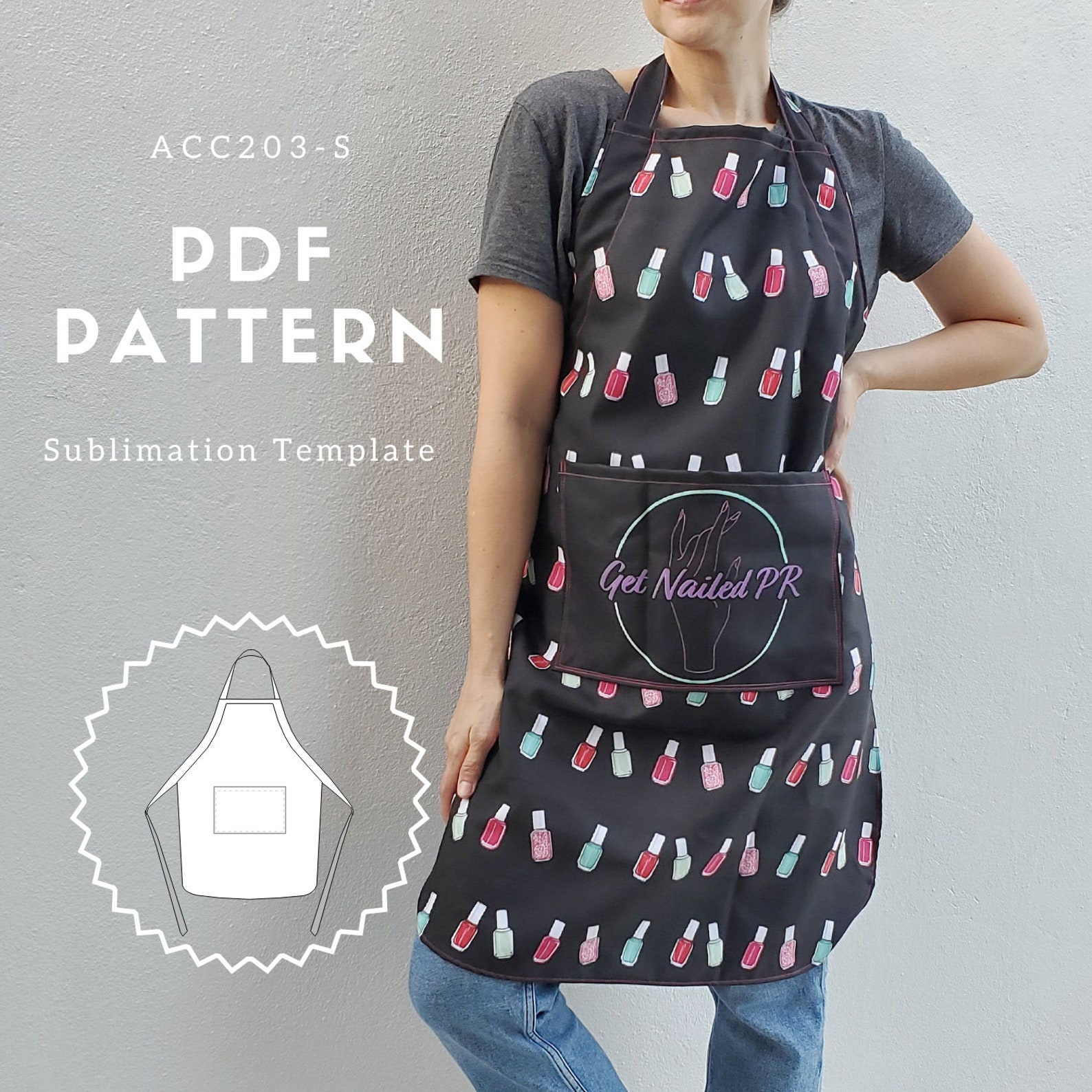 Apron Sublimation Template - Etsy