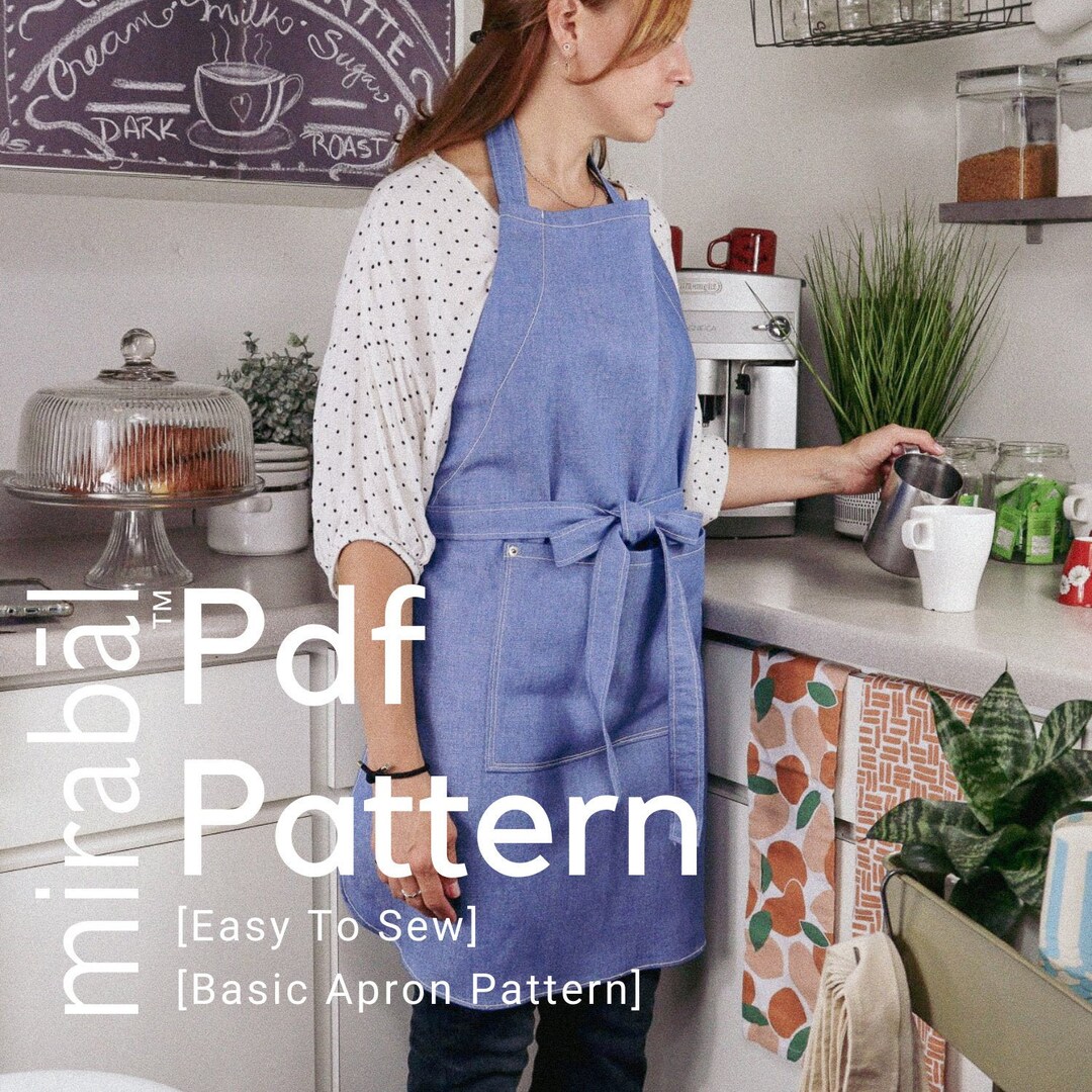 Easy Kitchen Apron Sewing Pattern: Basic Design (PDF Pattern) - Etsy