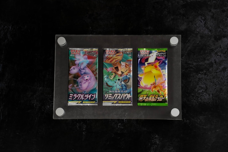 Pokemon Card Booster Pack Display Frame - 3x1 - Etsy