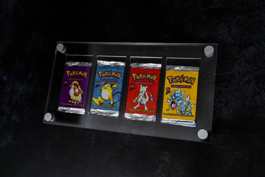 Pokemon Card Booster Pack Display Frame - 4x1 - Etsy