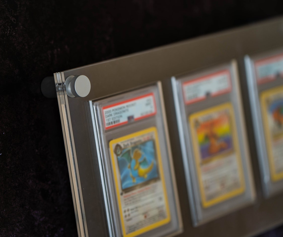 Pokemon card PSA slab display frame 3x1 | Etsy