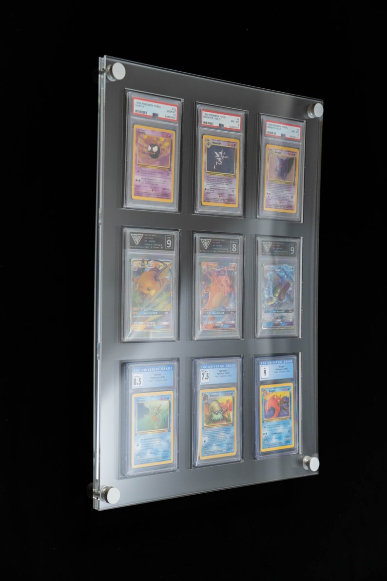 Pokemon Card PSA Slab Display Frame 3x3 | Etsy