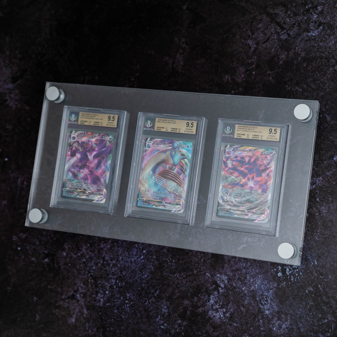 Pokemon Card BGS Slab Display Frame - 3x1 - Etsy