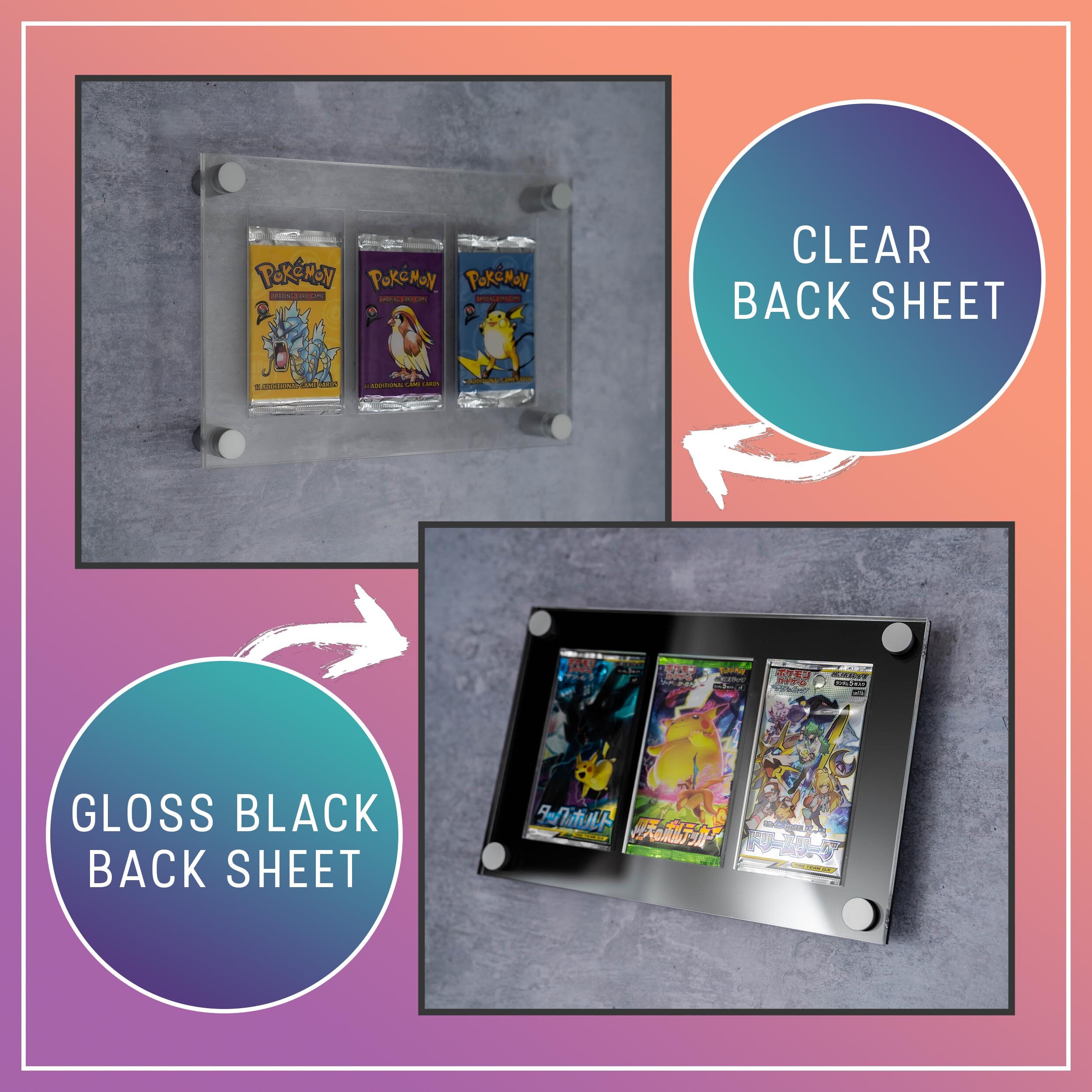 Pokemon Card Booster Pack Display Frame - 3x1 - Etsy