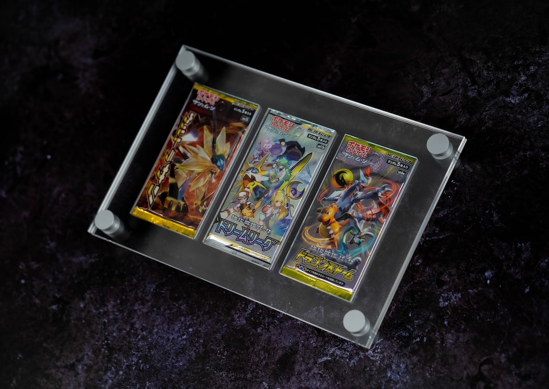Pokemon Card Booster Pack Display Frame - 3x1 - Etsy