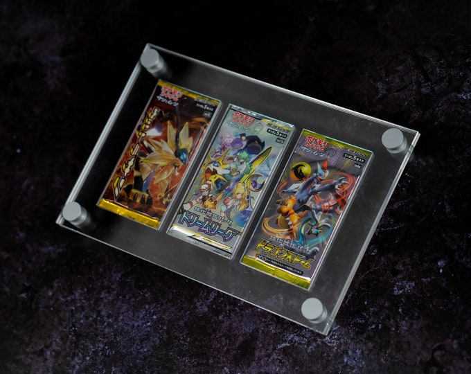 Pokemon Card Booster Pack Display Frame - 3x1 - Etsy