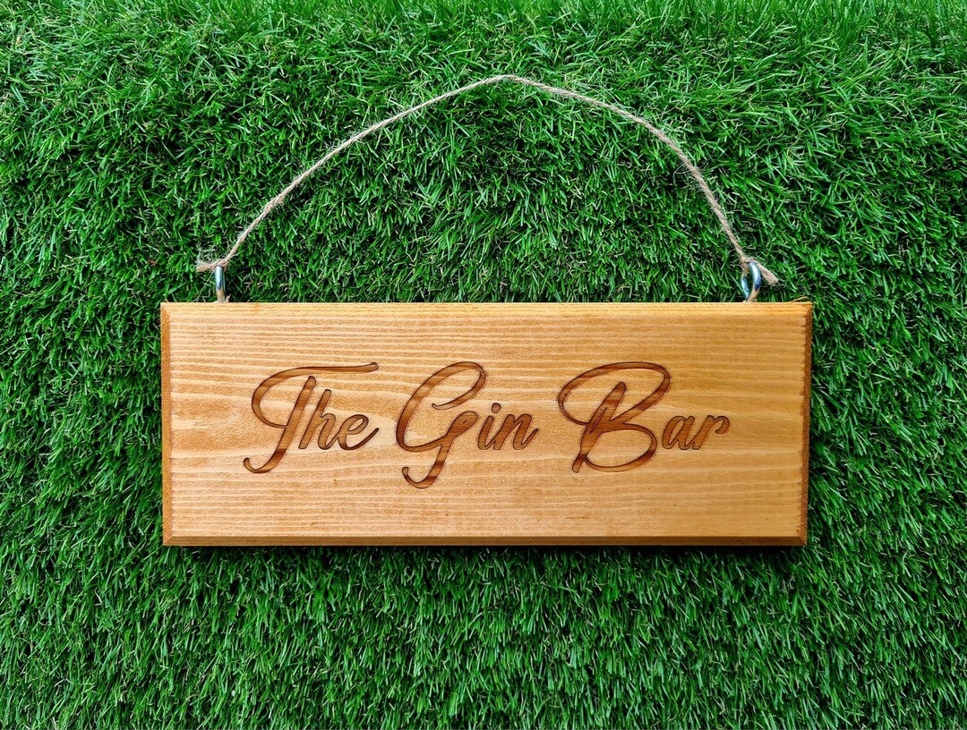 Plastic Hanging Bar Sign at Patricia Mack blog