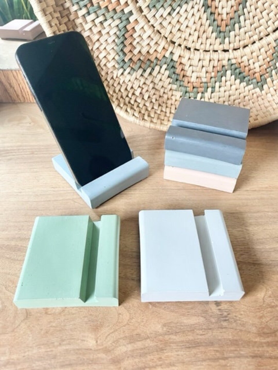 Concrete Phone Holder, Minimalist, Phone Stand, Modern Home Accessories ...
