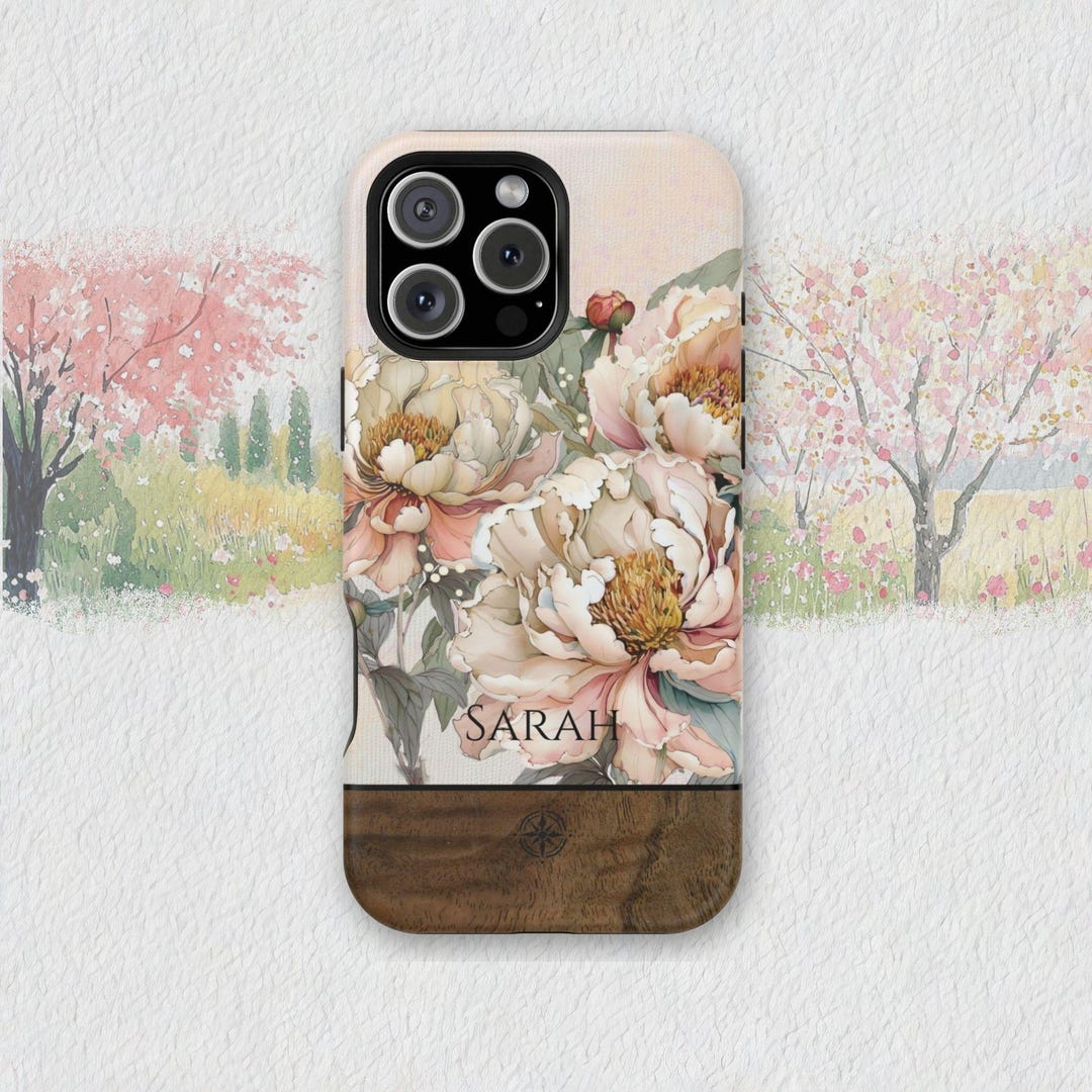 Floral Magsafe® Friendly Phone Cases, Personalized Tough Mobile Cover ...