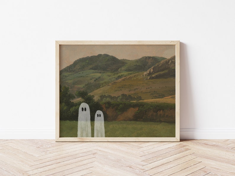 Ghost Walk #3, Ghost Art, Ghost Decor, Ghost Art Print, Halloween ...