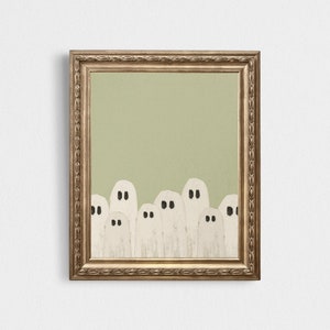 Ghost Walk Green Print, Ghost, Ghost Art, Ghost Art Print, Halloween ...