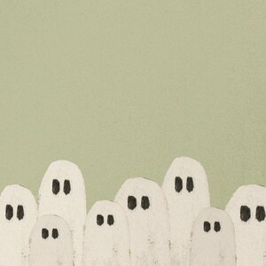 Ghost Walk Green Print, Ghost, Ghost Art, Ghost Art Print, Halloween ...