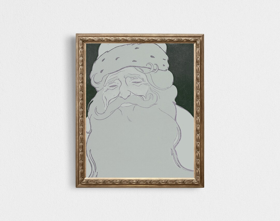 Vintage Santa Claus Digital Art Print, Holiday Art Print, Christmas Art ...