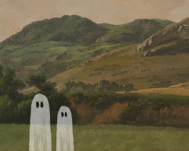 Ghost Walk #3, Ghost Art, Ghost Decor, Ghost Art Print, Halloween ...