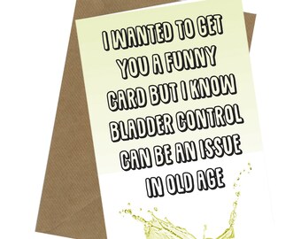Funny Bladder Card - Etsy