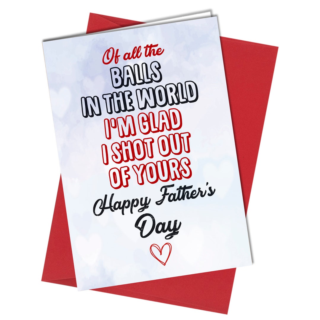 Funny Rude FATHERS DAY CARD Gifts Novelty Gift for Dad Rude Funny 1003 ...