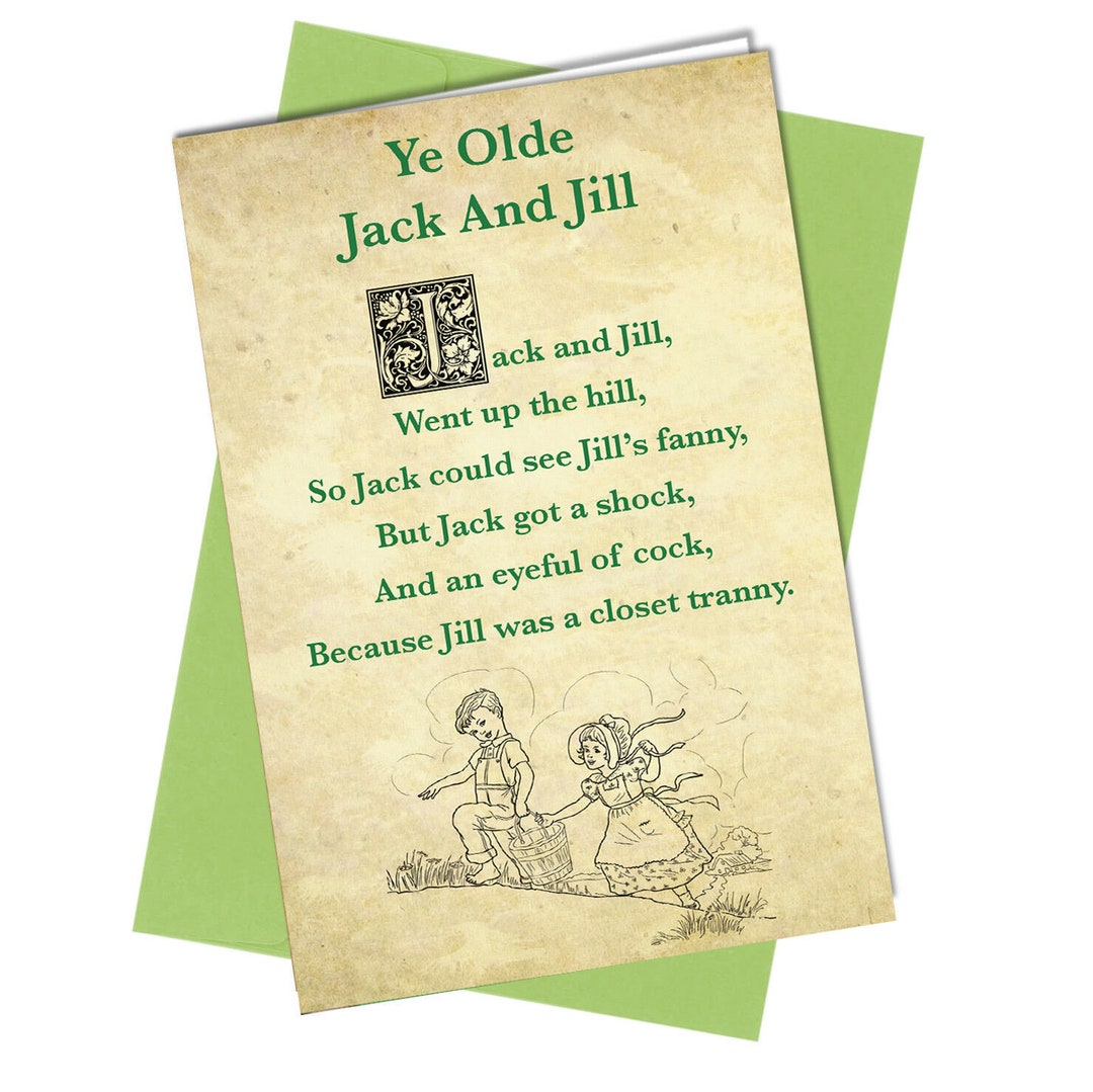Jack and Jill | Nursery Rhyme | Valentine / Anniversary / Birthday Card ...