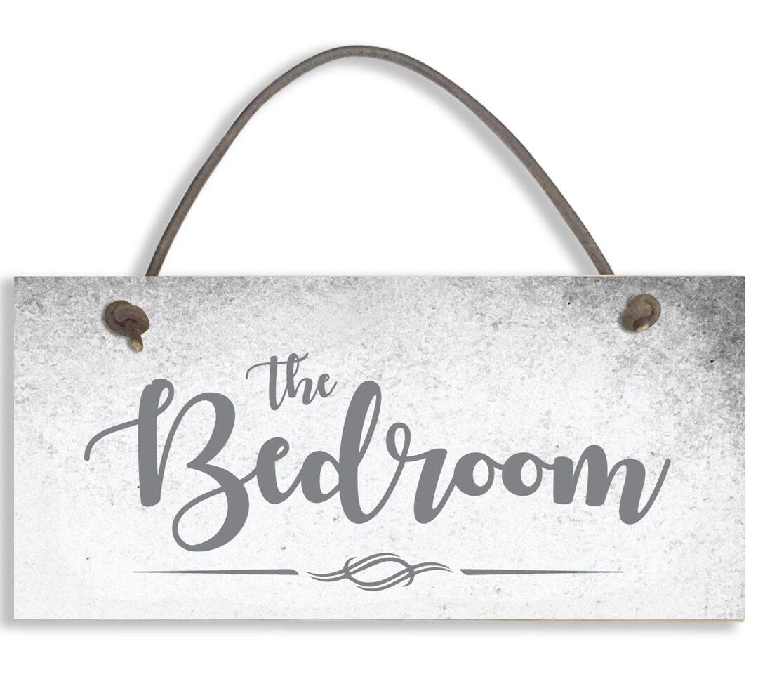Shabby Chic Bedroom Door Sign: Rustic PVC Plaque - Etsy
